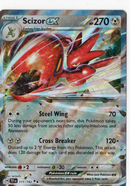 Pokemon Scizor ex 111/162 Temporal Forces Double Rare – Euro Elite Cards