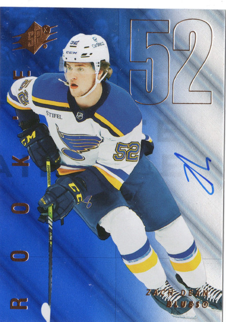 2024-25 SPx Autographs Blue #111 Zach Dean AU, SN99 – Euro Elite Cards