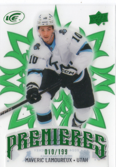 2024-25 Upper Deck Ice Emerald Green #212 Maveric Lamoureux IP, SN199 ...