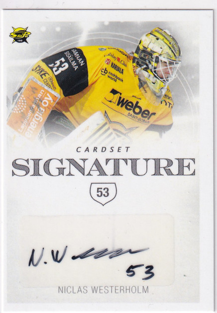 2019-20 Cardset Signature Niclas Westerholm /125 – Euro Elite Cards