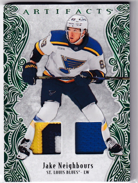 2025-26 Artifacts Materials Emerald #7 Jake Neighbours/65 – Euro Elite ...