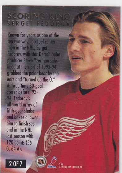 1994-95 Ultra Scoring Kings #2 Sergei Fedorov – Euro Elite Cards