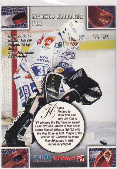 1996 Semic Wien Supergoalies Markus Ketterer – Euro Elite Cards