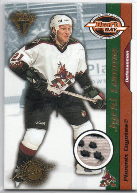 2000-01 Titanium Draft Day Edition Patches #77 Jyrki Lumme/108 – Euro ...